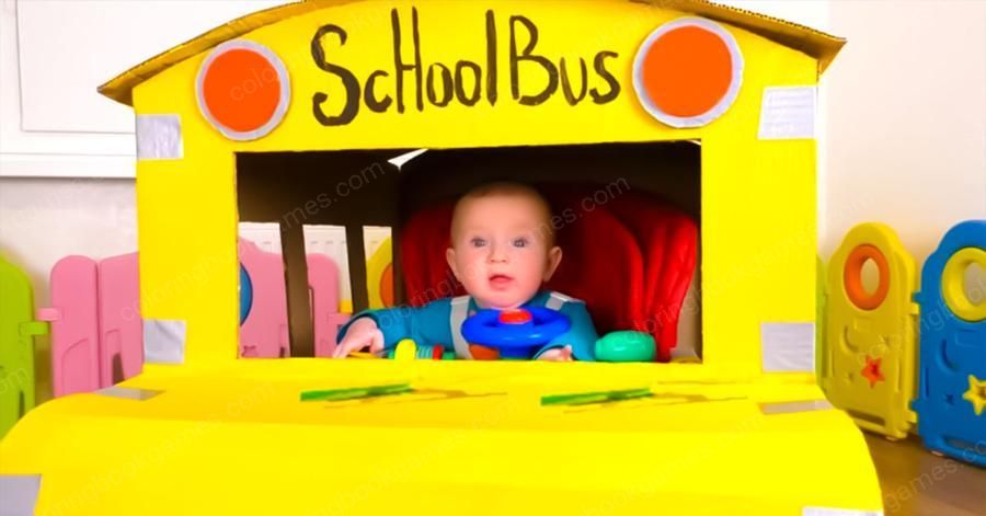 coloring book games - The boy is driving.
