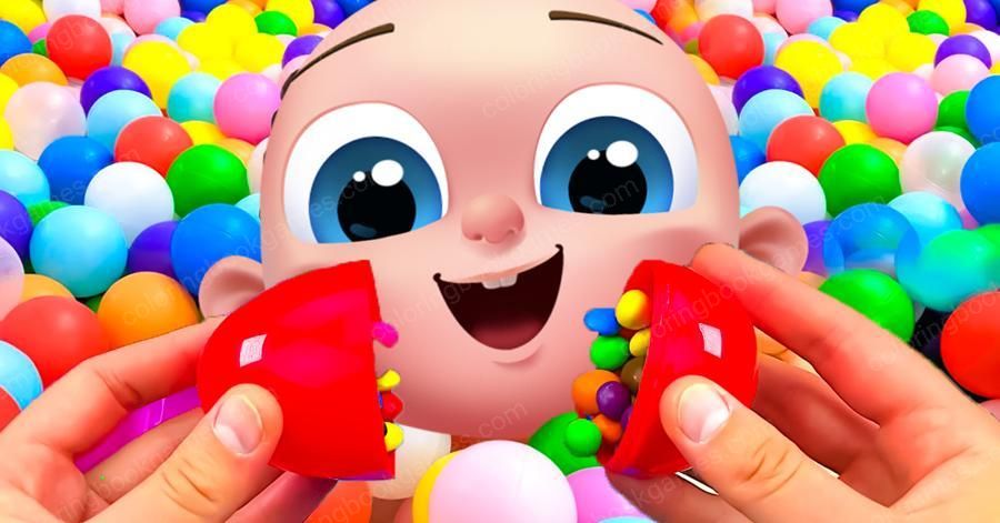 coloring book games - Coco and ball