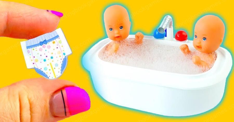 coloring book games - Draw the yellow doll