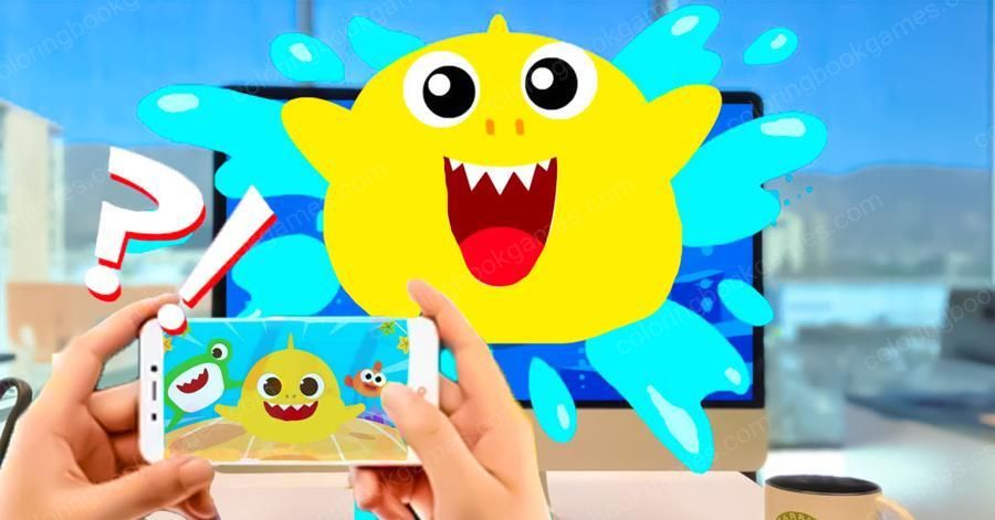 coloring book games - Please color the sharks!