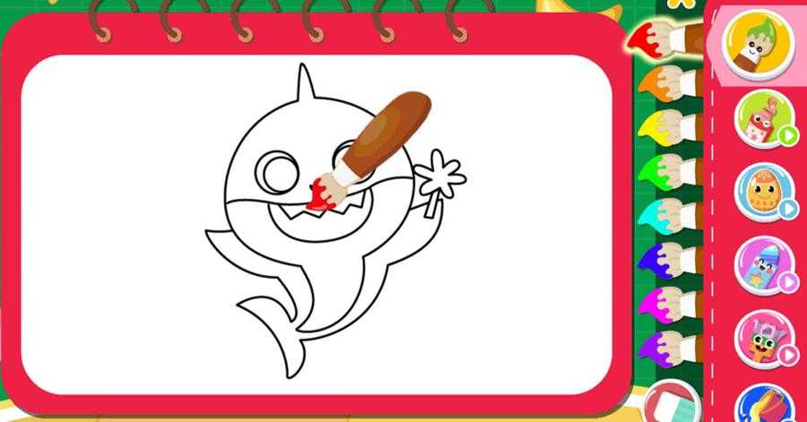 coloring book games - Lindo tiburón