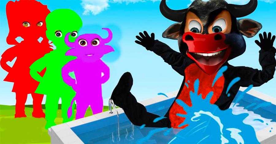 coloring book games - Cow with handprint painting