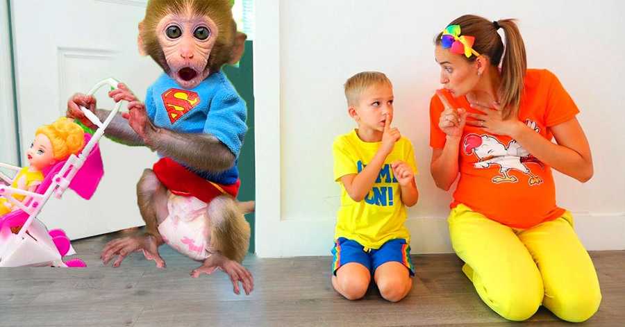 coloring book games - Superman and Monkey