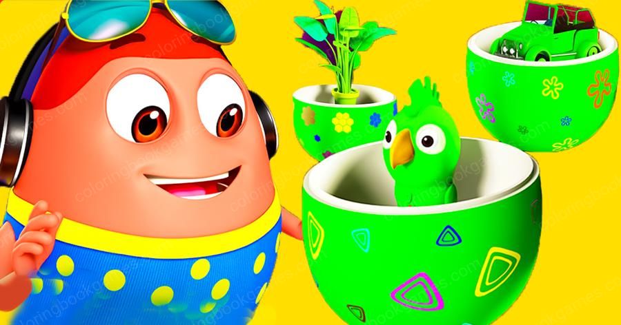 coloring book games - Chuchu with magic eggs