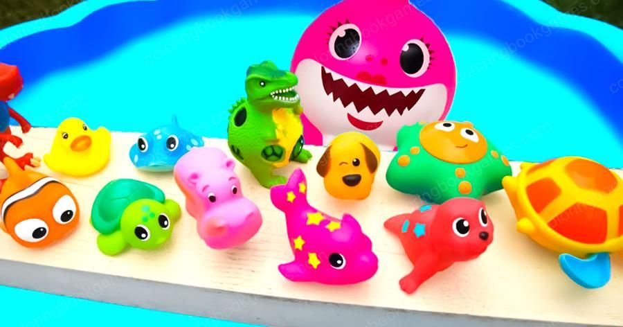 coloring book games - Super fun shark toy