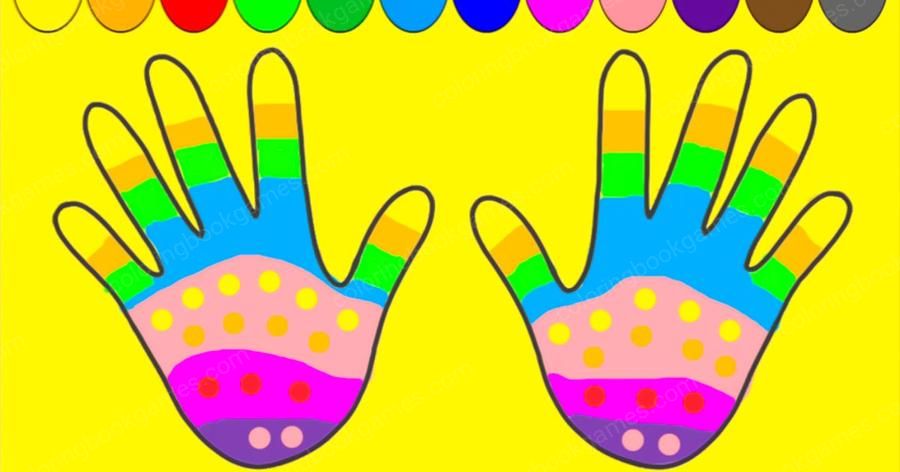 coloring book games - De gelukkige hand