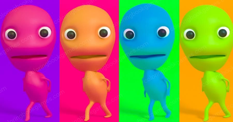 coloring book games - Color alien