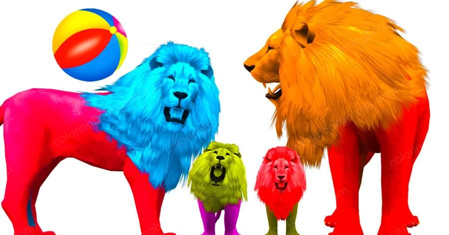coloring book games - Giochiamo con il leone colorato