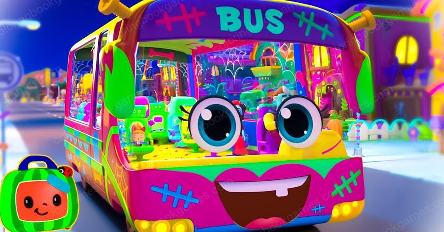 coloring book games - Come and color the bus!