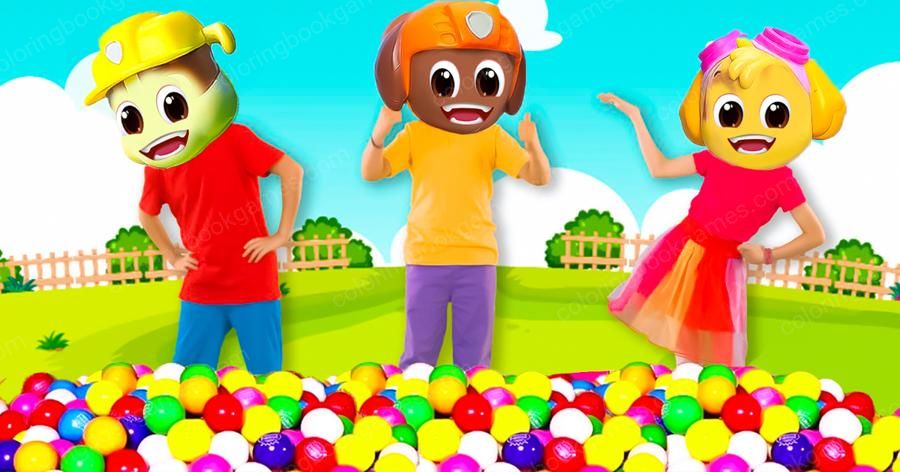 coloring book games - Pow patrol dance