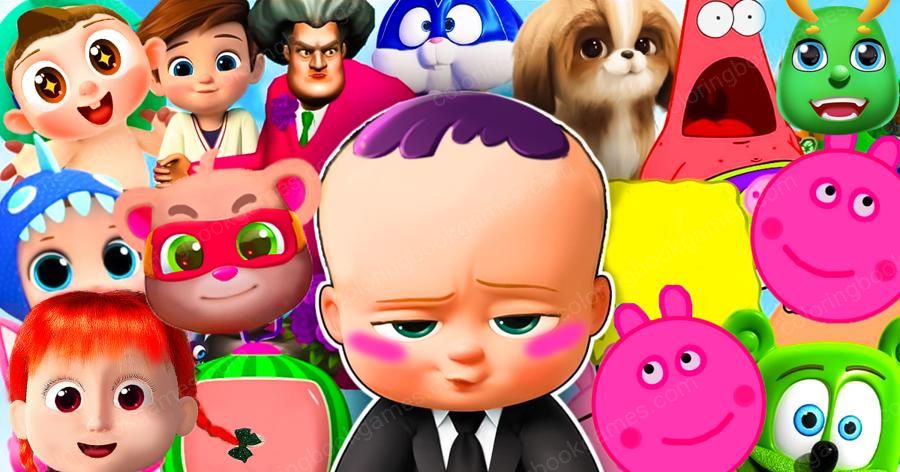 coloring book games - Súper bebé con amigos