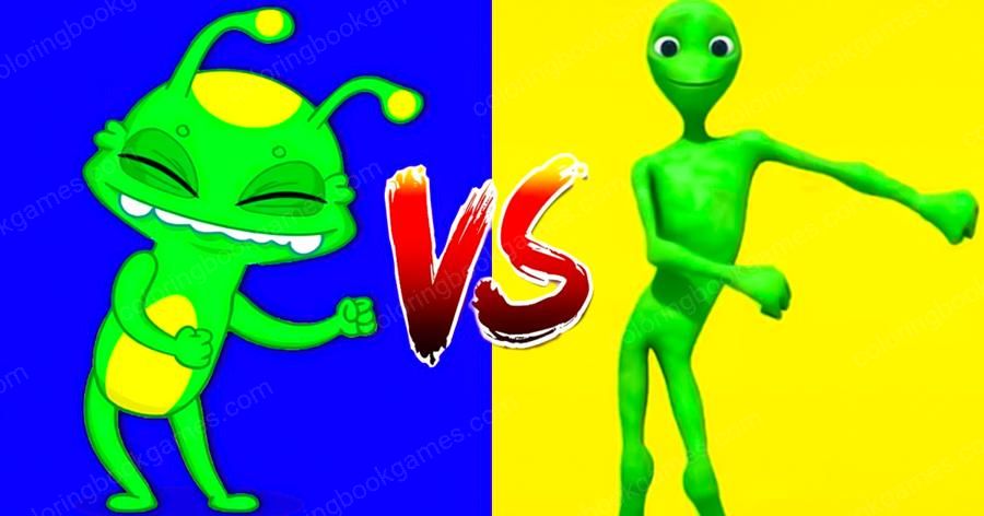 coloring book games - Two aliens