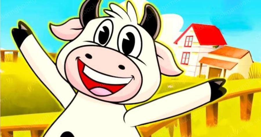 coloring book games - Lembu sejuk dengan telur