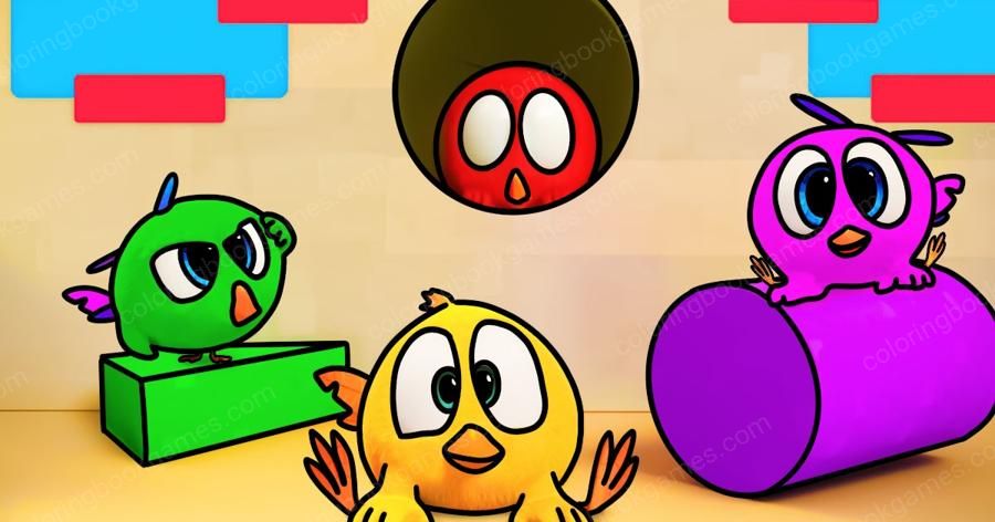 coloring book games - Ven y haz felices a los pájaros.
