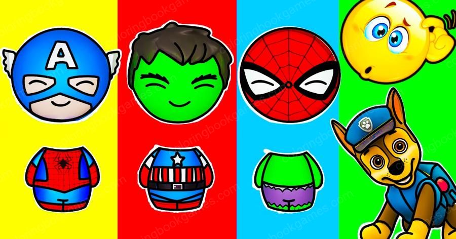 coloring book games - Help pow find marvel friends
