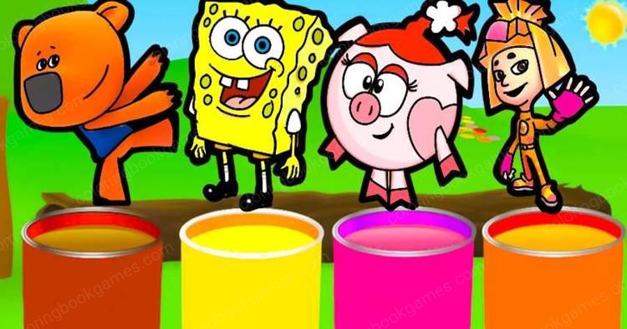 coloring book games - Colorea con animales