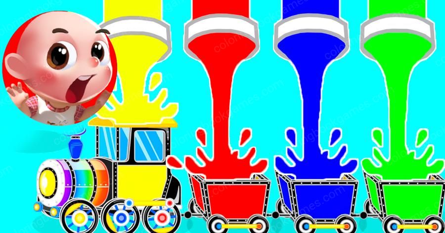 coloring book games - The magic train